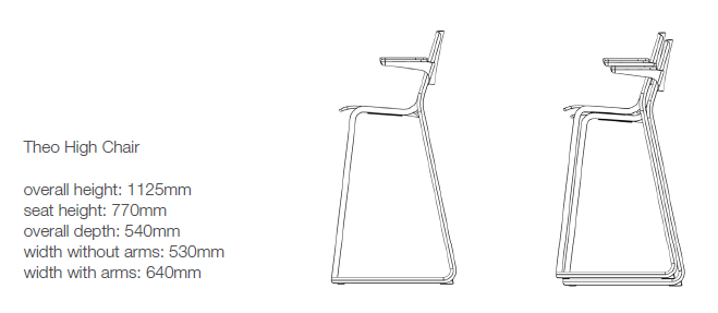 High Chair - Wooden Stacking High Chair - Theo Furniture